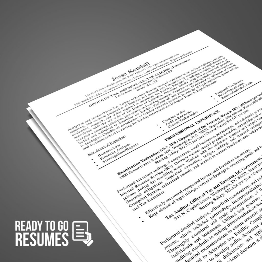 Federal Resume | Ready To Go Resumes